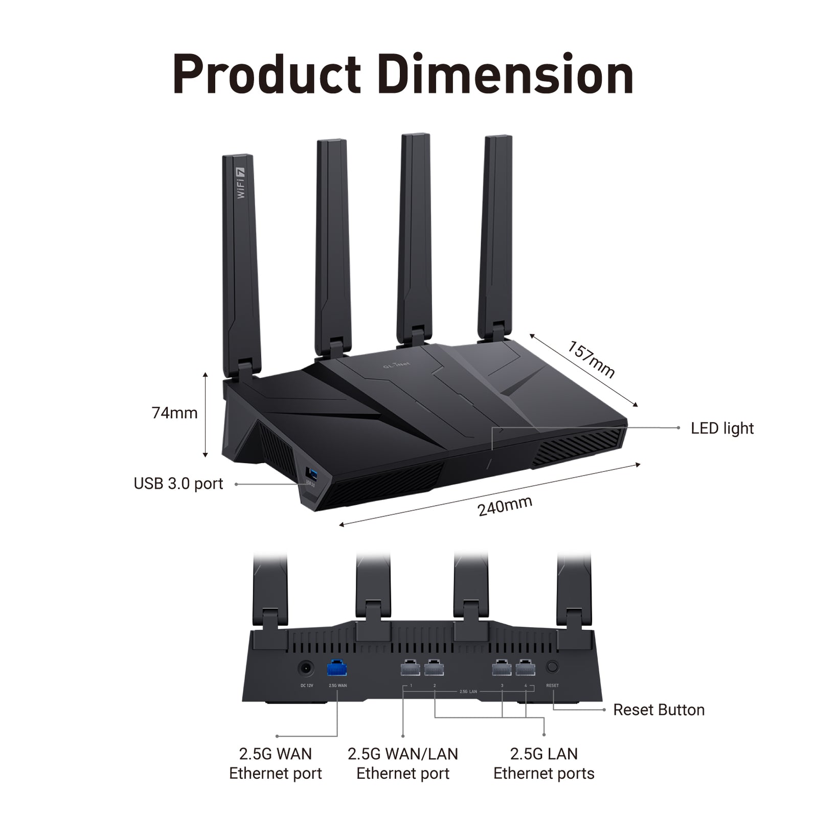 Flint 3 （GL-BE9300）Tri-band Wi-Fi 7 Home Router — GL.iNet US