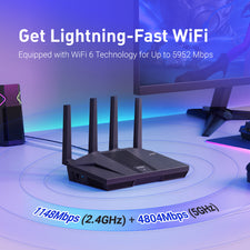 Wi-Fi 6 AX6000 High-Performance Home Router with Blazing-Fast VPN ...